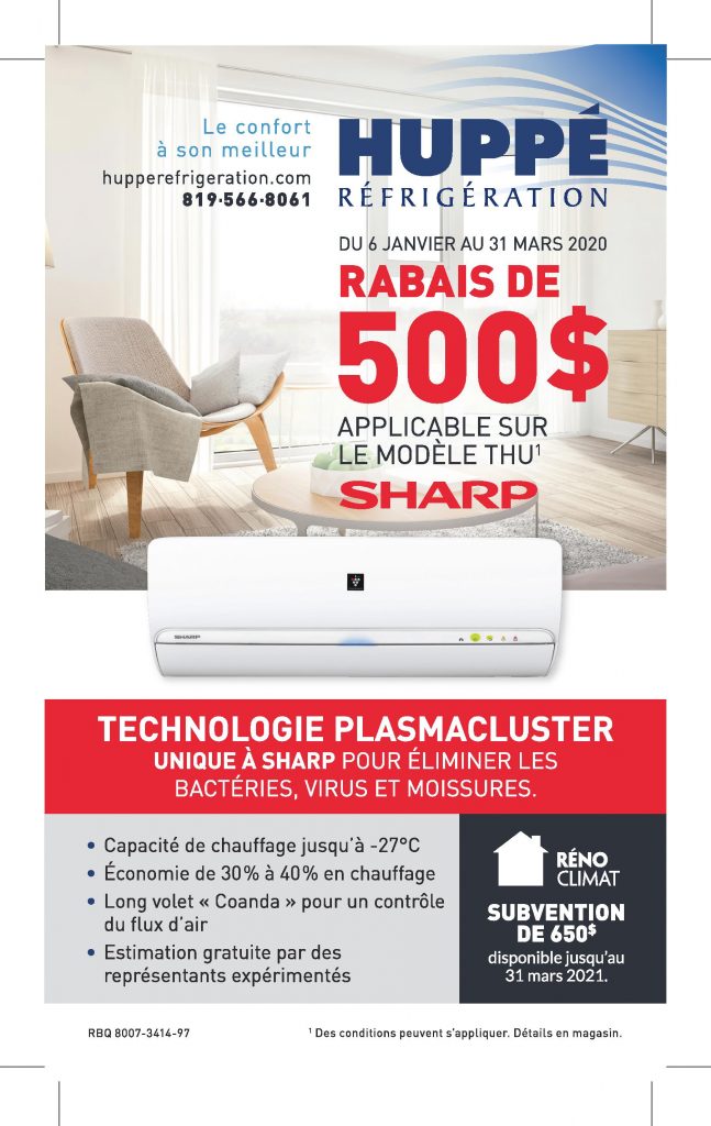PROMOTION SUR LE SYSTÈME MURAL SHARP - Huppé Réfrigération
